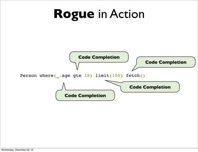 Scala Dsls Dissecting And Implementing Rogue Ppt