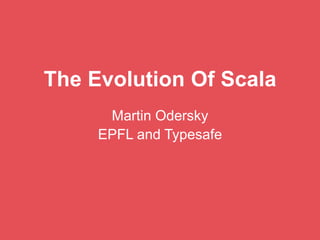 The Evolution of Scala | PPT