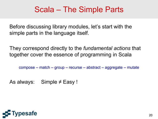 Scala - The Simple Parts, SFScala presentation | PPT