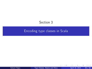 Scala Type Classes: Basics and More | PPT