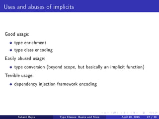 Scala Type Classes: Basics and More | PPT