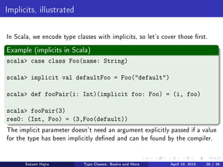 Scala Type Classes: Basics and More | PPT