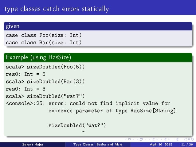 Scala Type Classes: Basics and More