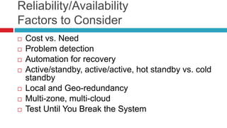 Scalability and Reliability in the Cloud | PPTX