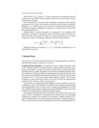 Scalable Graph Clustering with Pregel | PDF