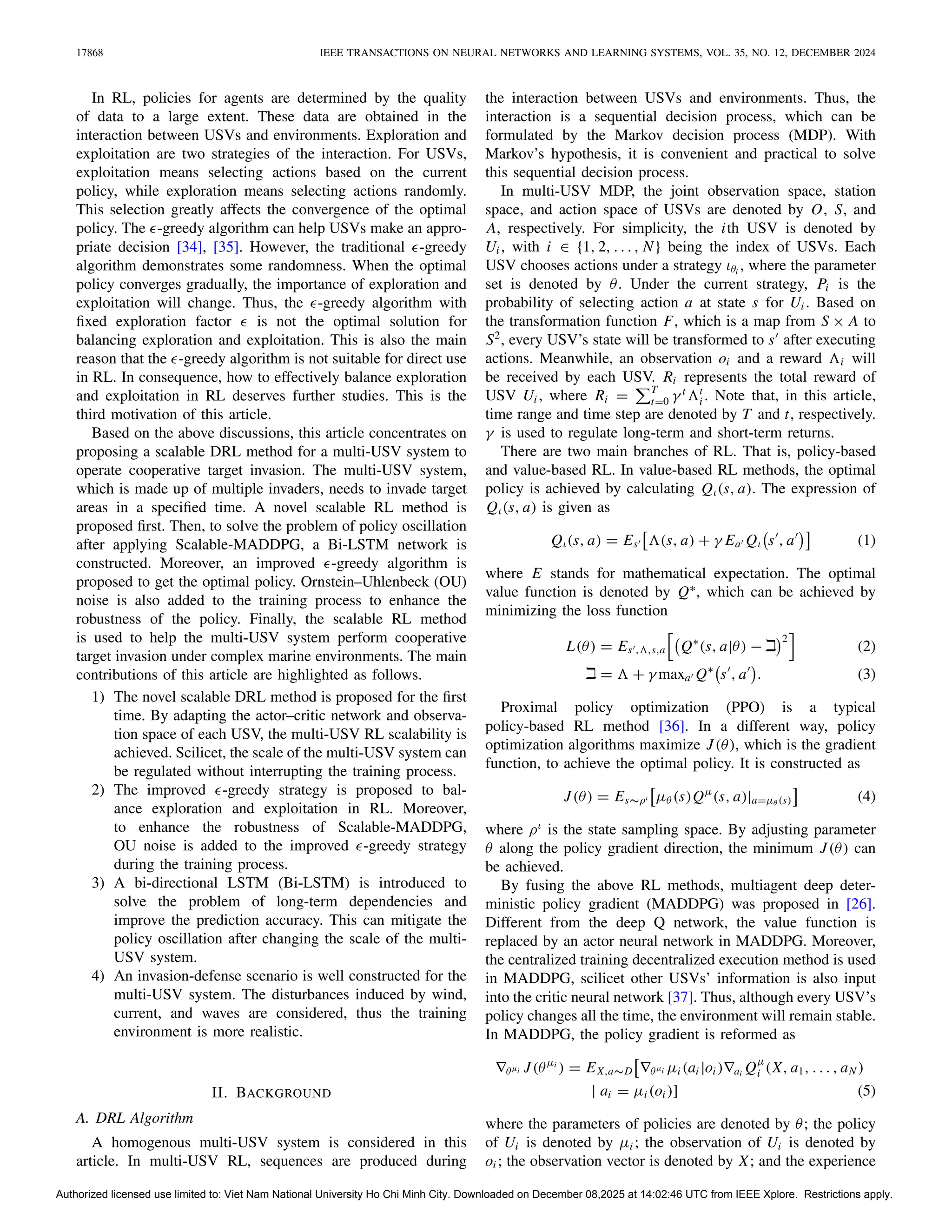 Scalable-MADDPG-Based Cooperative Target Invasion for a Multi-USV ...