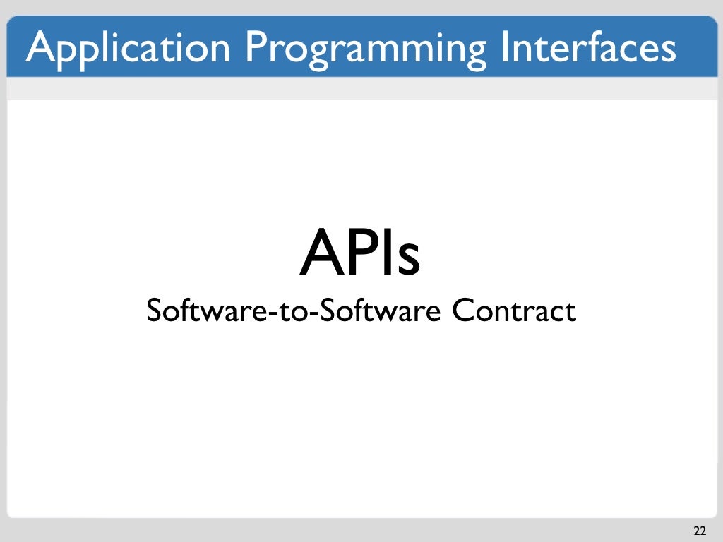 Application Programming Interfaces APIs Software-to-Software