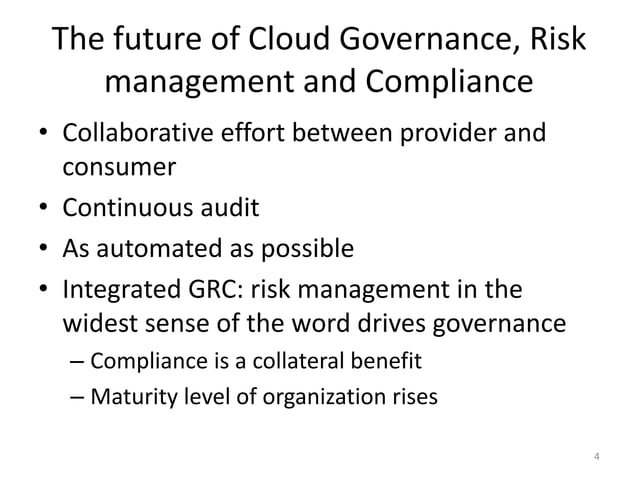 Scalable cloud governance, risk management and compliance | PPTX ...