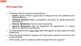 Scalable community detection with the louvain algorithm | PPTX