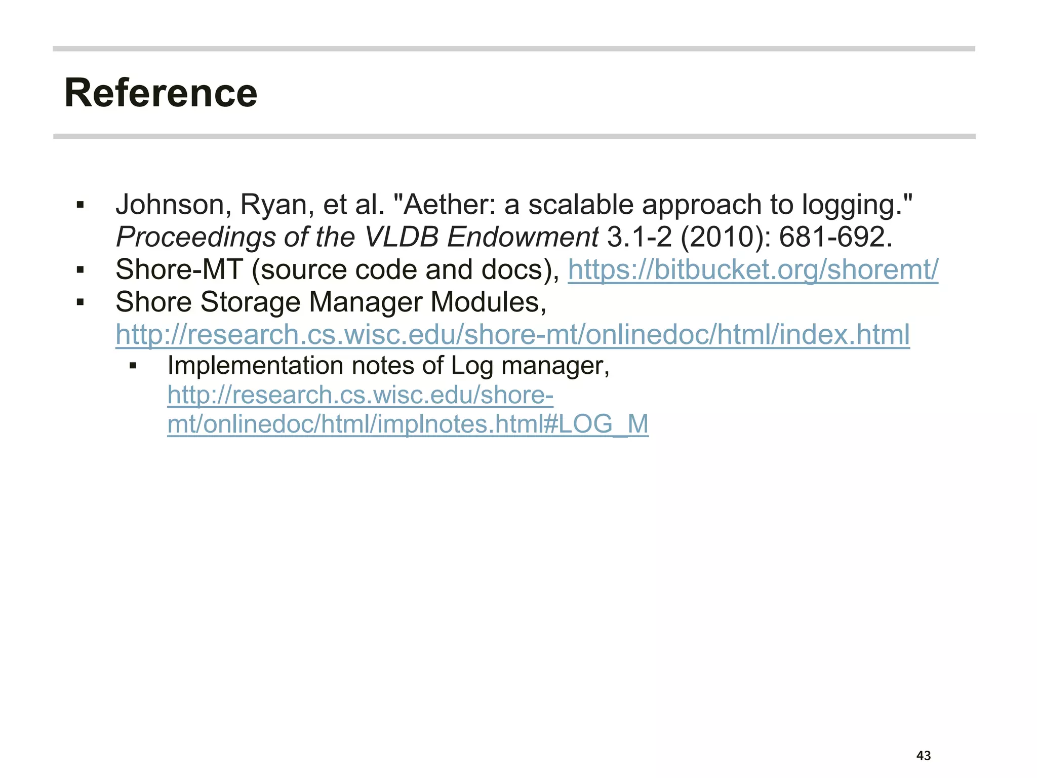 Paper_Scalable database logging for multicores | PPTX