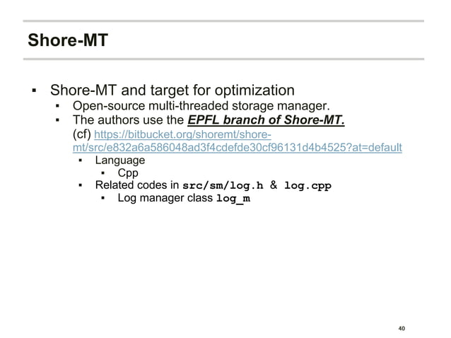 Paper_Scalable database logging for multicores | PPT
