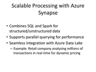 Scaling Data Workflows with Azure Synapse Analytics and PySpark | PPT