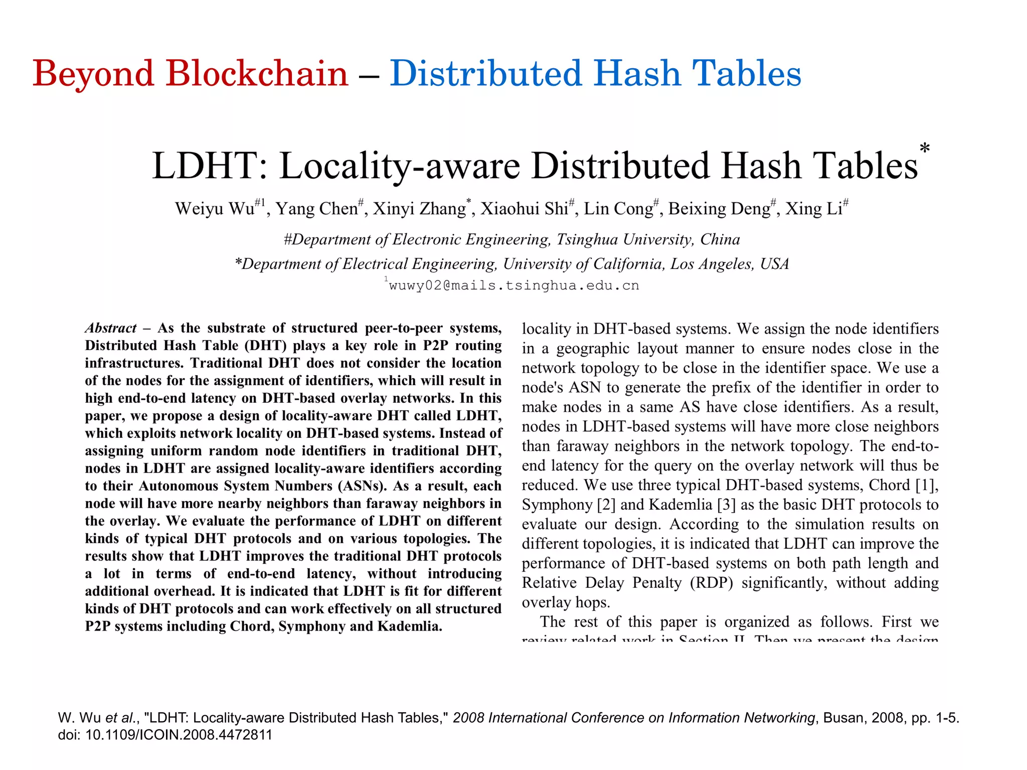 Building Scalable Secure Hierarchical Roofs Using Distributed Hash Tables Ppt