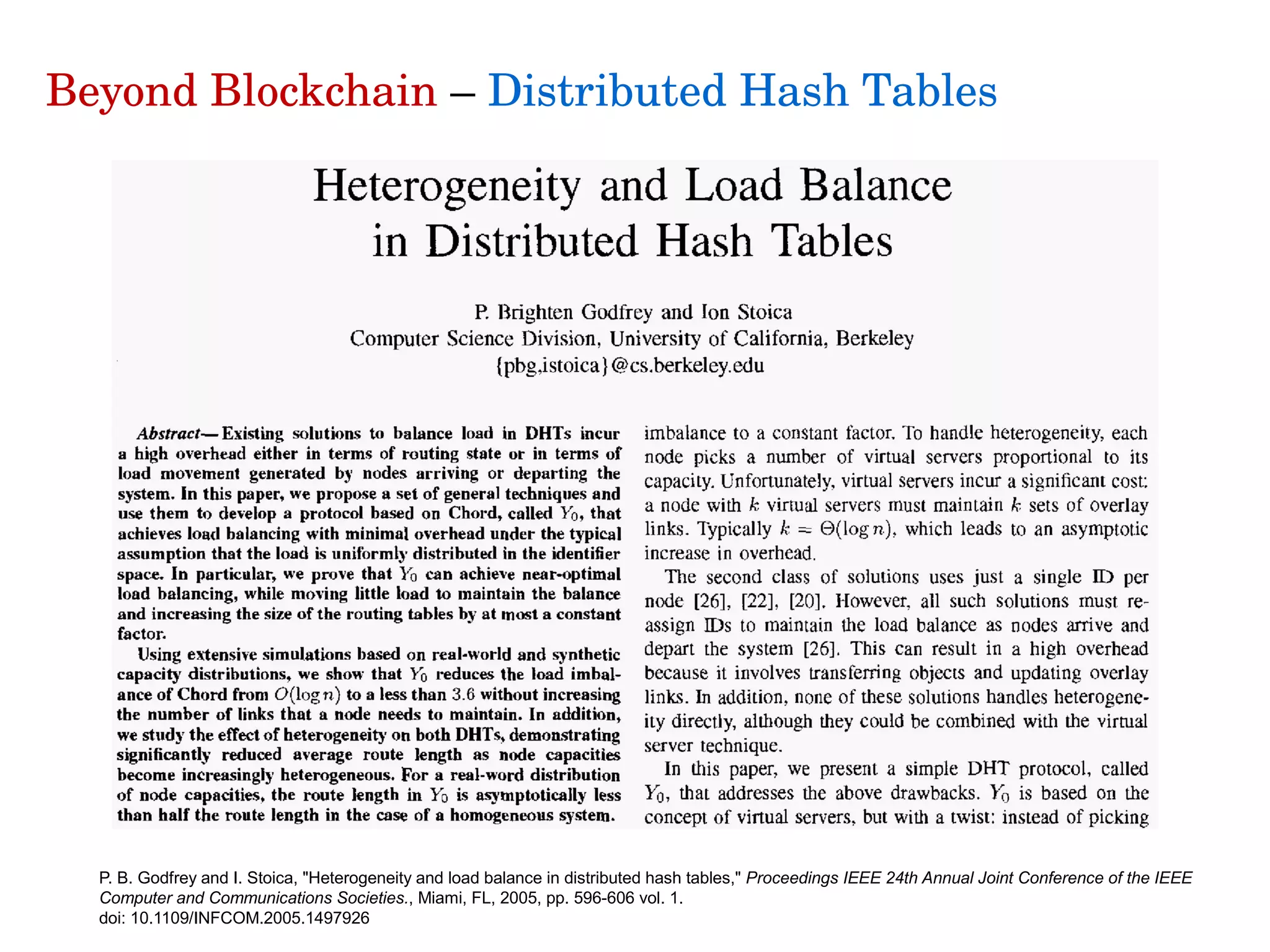 Building Scalable Secure Hierarchical Roofs Using Distributed Hash