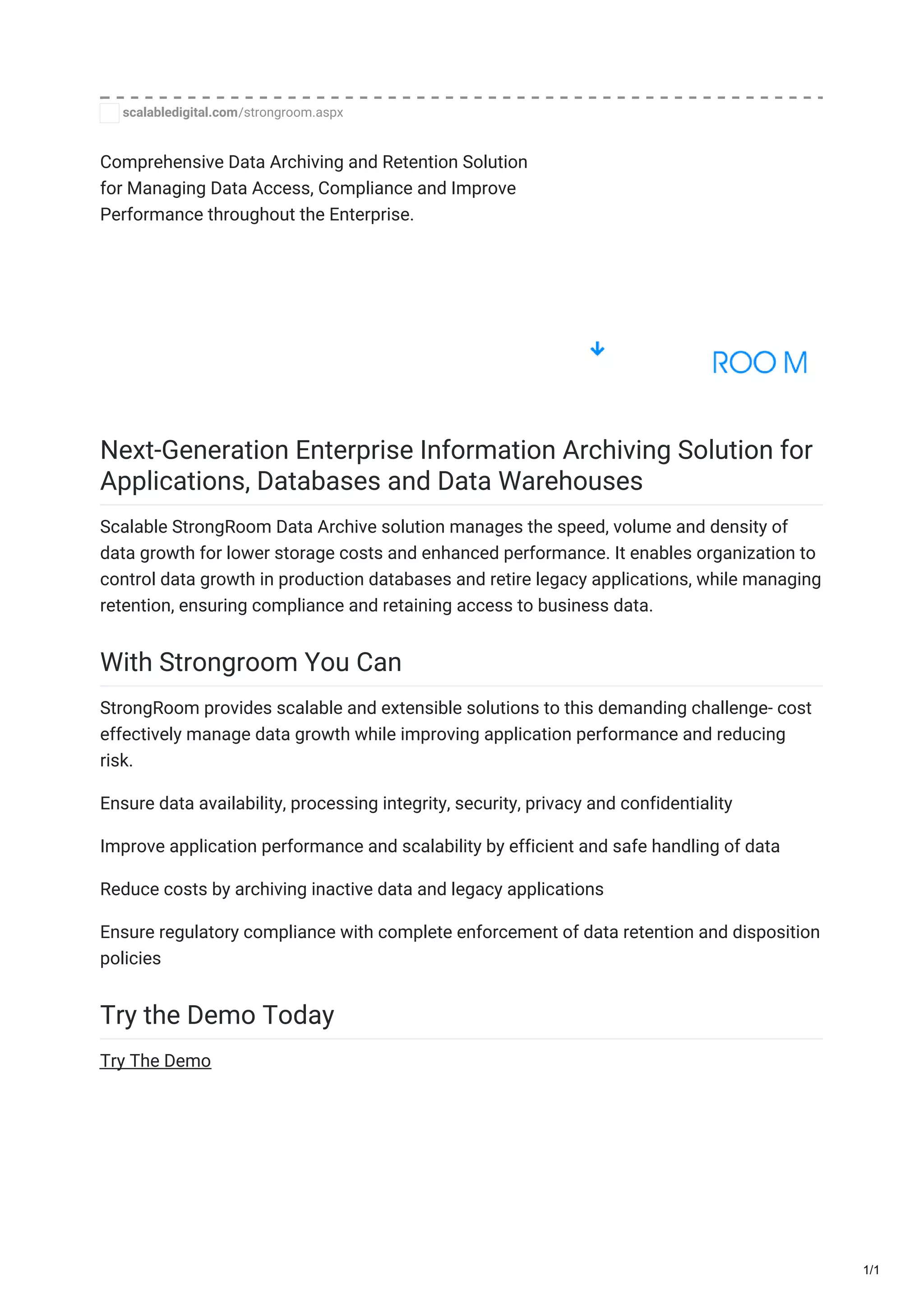 Comprehensive Data Archiving and Retention - Scalabledigital.com | PDF