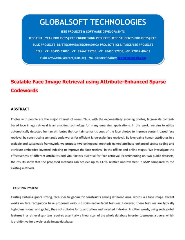 Scalable Face Image Retrieval Using Attribute Enhanced Sparse Codewords Pdf 0066