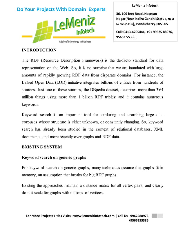 Scalable Keyword Search On Large Rdf Data Pdf