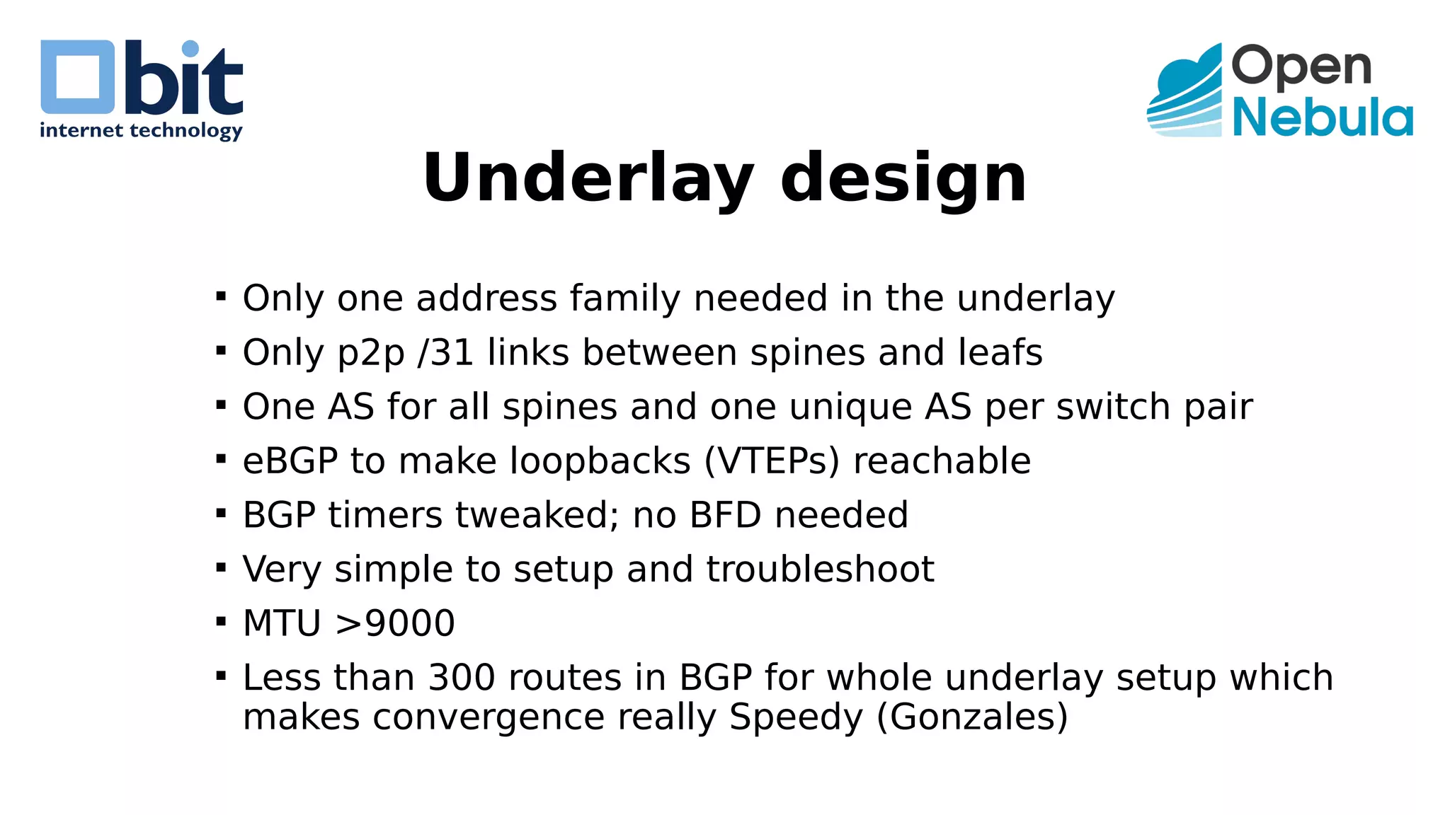 OpenNebulaConf2018 - Scalable L2 overlay networks with routed VXLAN ...