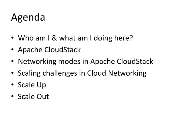 Scalable networking in Apache CloudStack | PPT