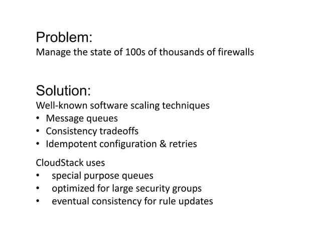 Scalable networking in Apache CloudStack