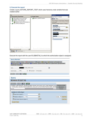 Scalable security modeling sap bw analysis authorizations | PDF