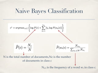 Scalable sentiment classification for big data analysis using naive bayes classifier | PPT