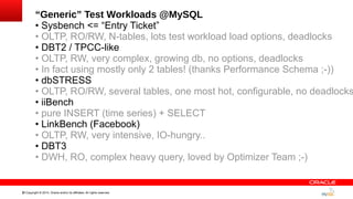 Scalablity and benchmark in mysql performance | PPT