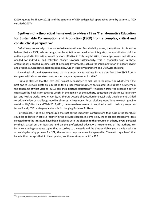 Accepted Manuscript of "A theoretical framework to address Education ...