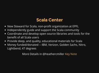 Scala days 2016 overview | PPT