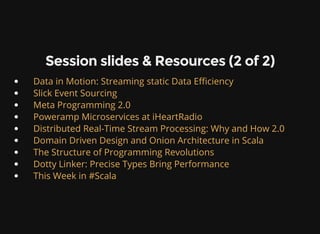 Scala days 2016 overview | PPT