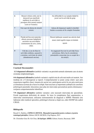 Scala de evaluare_a_adhd | PDF