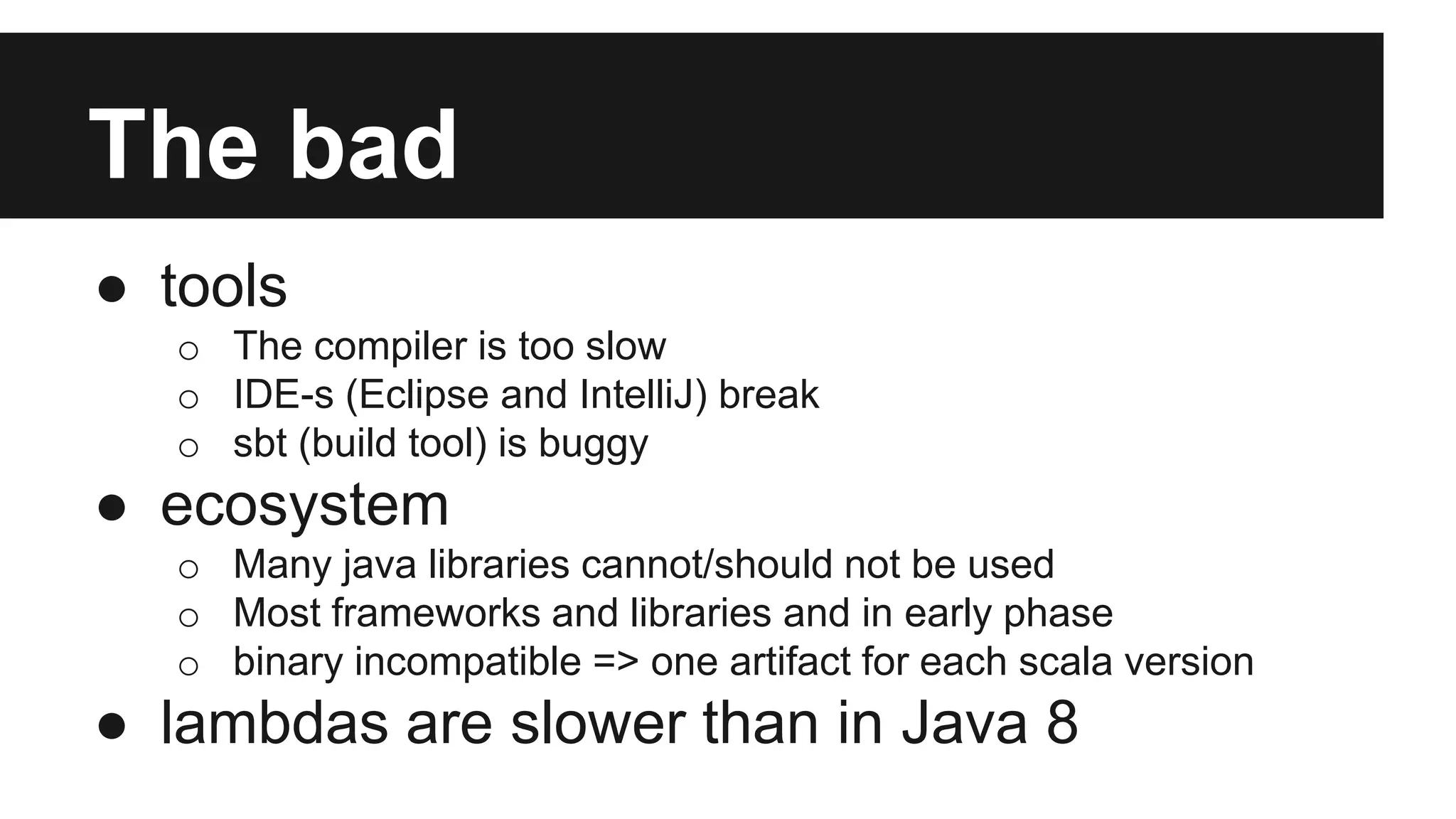Scala - the good, the bad and the very ugly | PPTX | Programming ...