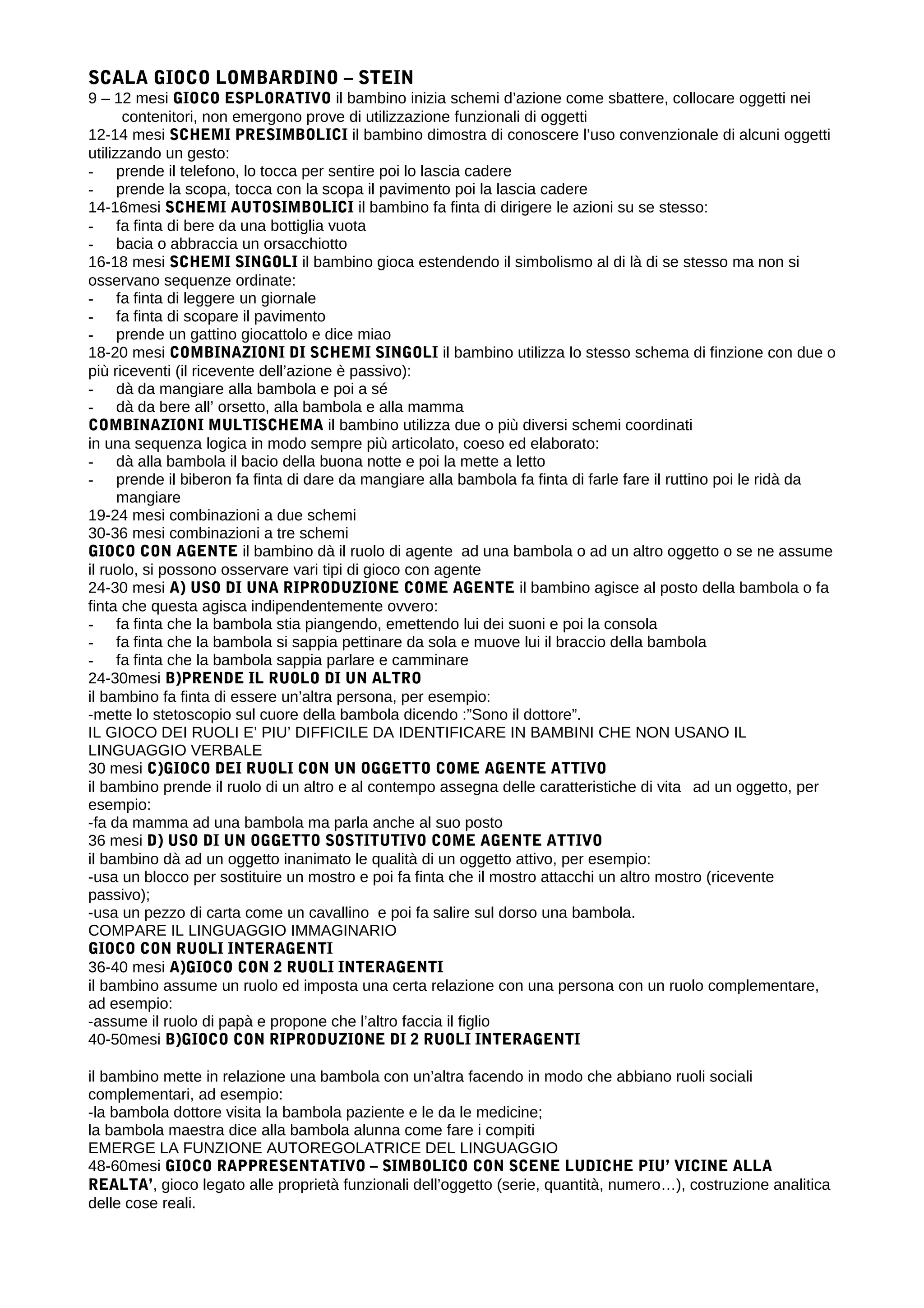 Scala gioco Lombardino-Stein | DOC
