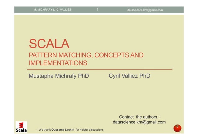 Scala: Pattern matching, Concepts and Implementations | PDF