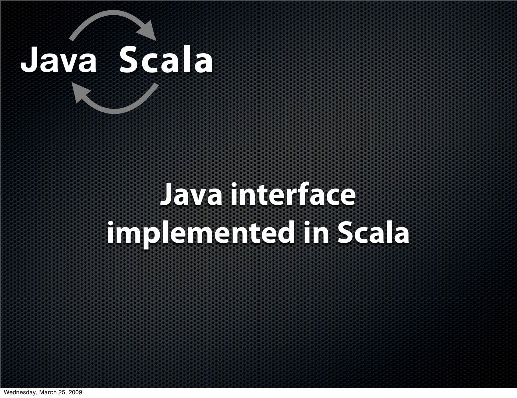 Java Scala Java Interface Implemented