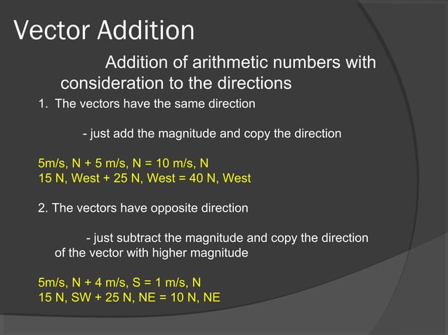 Scalar and Vector Addition | PPT | Physics | Science