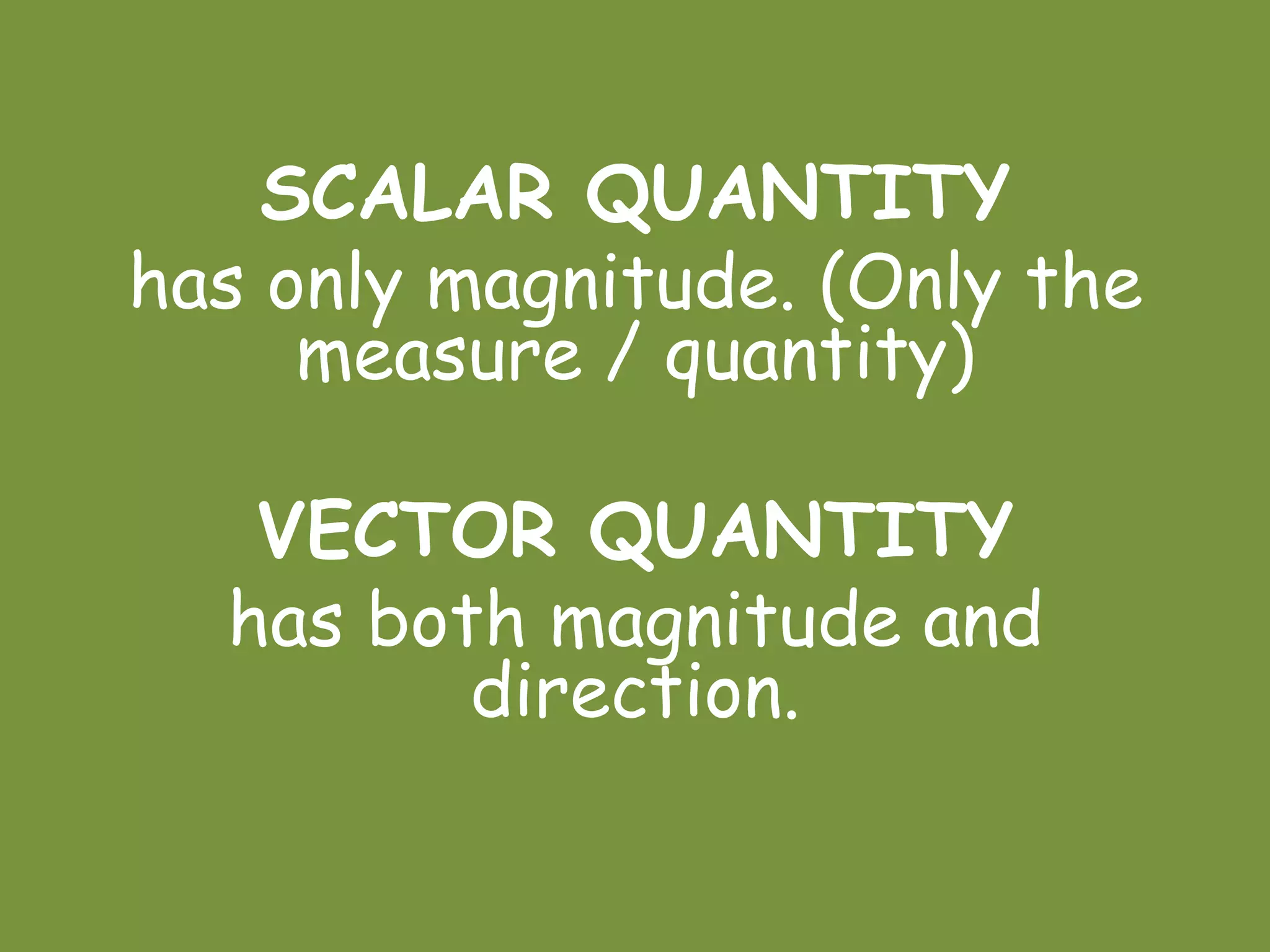 Scalar and vector quantities | PPTX