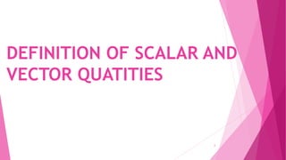 Scalar and vector quantities | PPTX