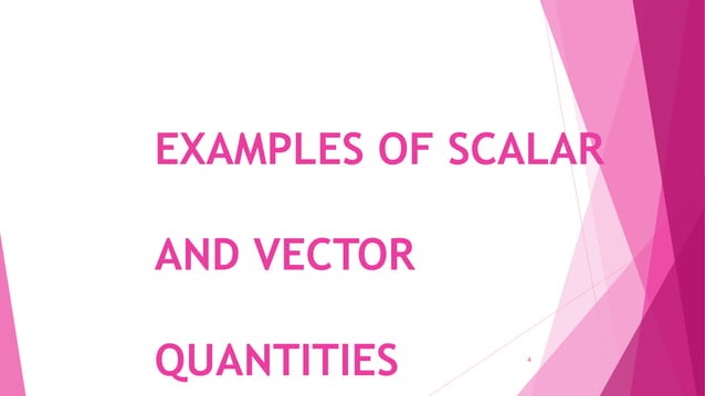 Scalar and vector quantities | PPTX | Physics | Science