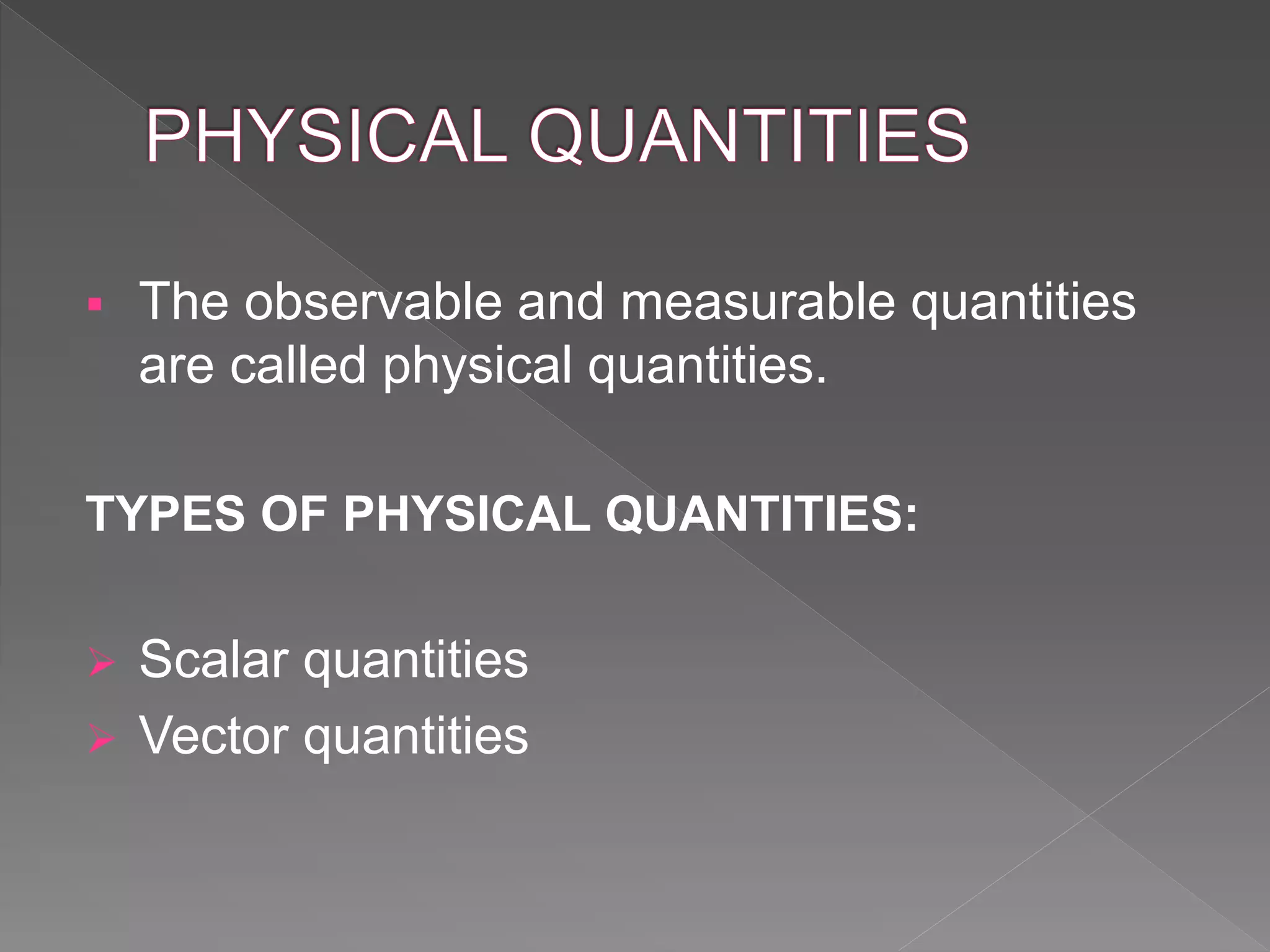 Scalar and vector quantities | PPTX