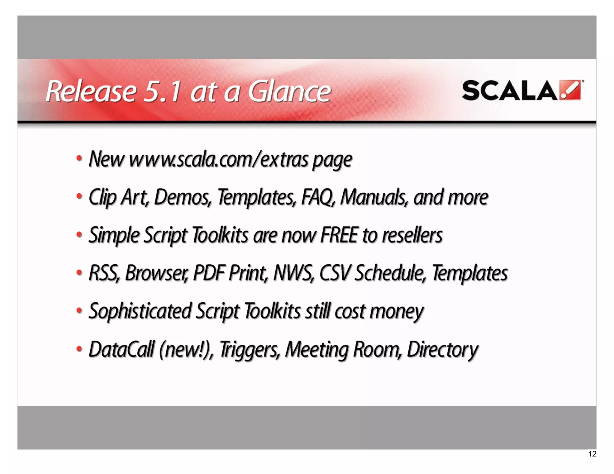 Scala Release 5 1 Update | PDF