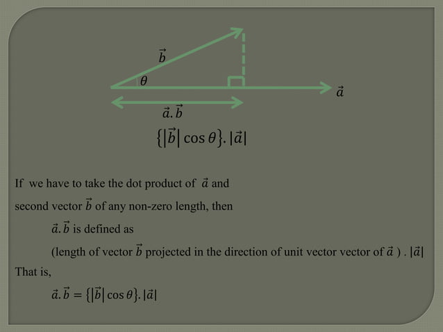Scalar product of vectors | PPTX | Physics | Science