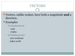 Scalars And Vectors Joshuas Fang Xu Shao Yun | PPT