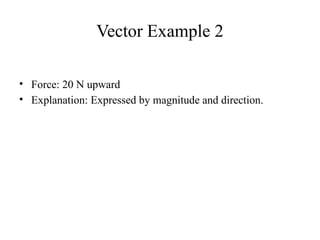 Scalar and vectors with solved examples ppt | PPTX