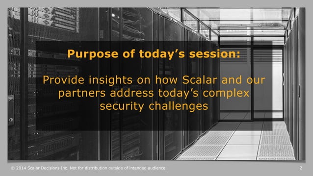 Scalar Security Roadshow - Vancouver Presentation | PPT