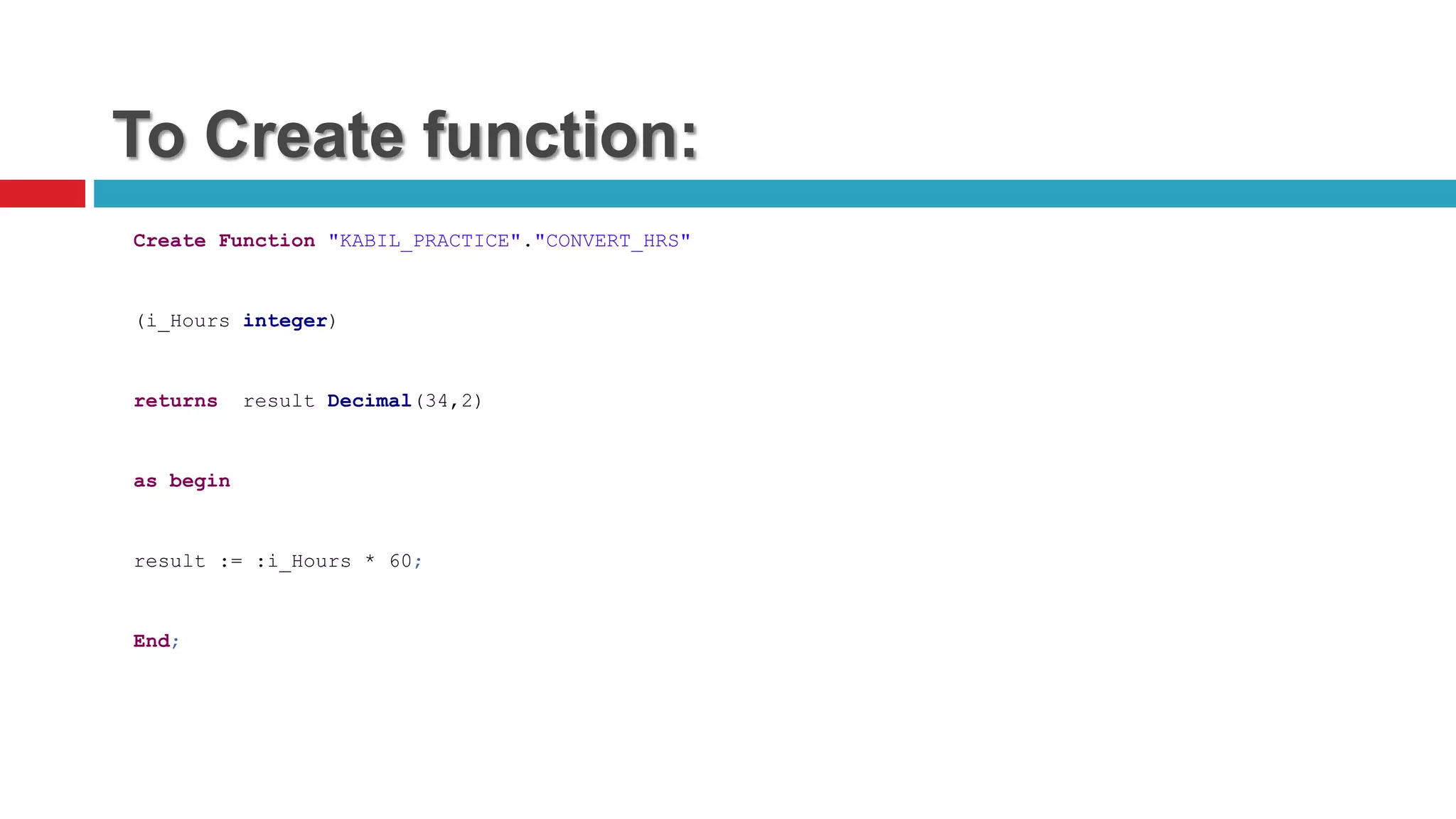 Scalar user defined function in sap hana | PPT