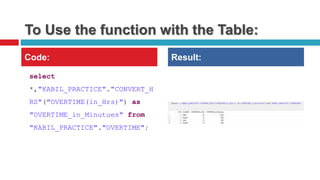 Scalar user defined function in sap hana | PPTX