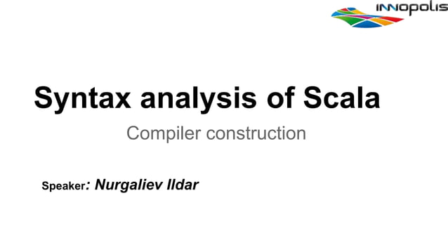 Scala Syntax Analysis Ppt 