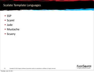 Introducing Scalate, the Scala Template Engine | PPT | Free Download