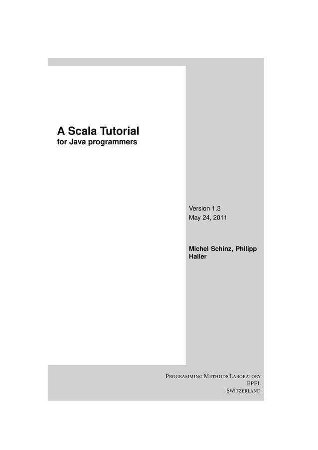 Scala tutorial | PDF
